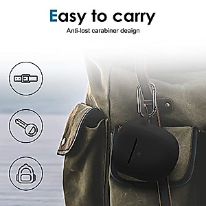 SZJCLTD Silicone Case for Bose QuietComfort Earbuds II 2022, Protective Shock-Absorbing Skin Cover Case with Keychain Carabiner for Bose QuietComfort Earbuds 2 (Midnight Blue)