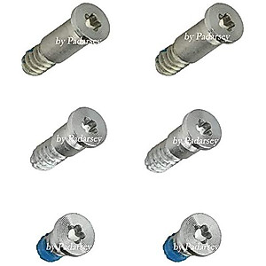 Padarsey Pentalobe Bottom Case Screws +4 Pack Rubber Case Feet+ Pentalobe Screwdriver Compatible for MacBook Pro Retina 13'' A1708 EMC 2978 EMC 3164 2016-2017, A2159 A2289 A2338 (Silver)