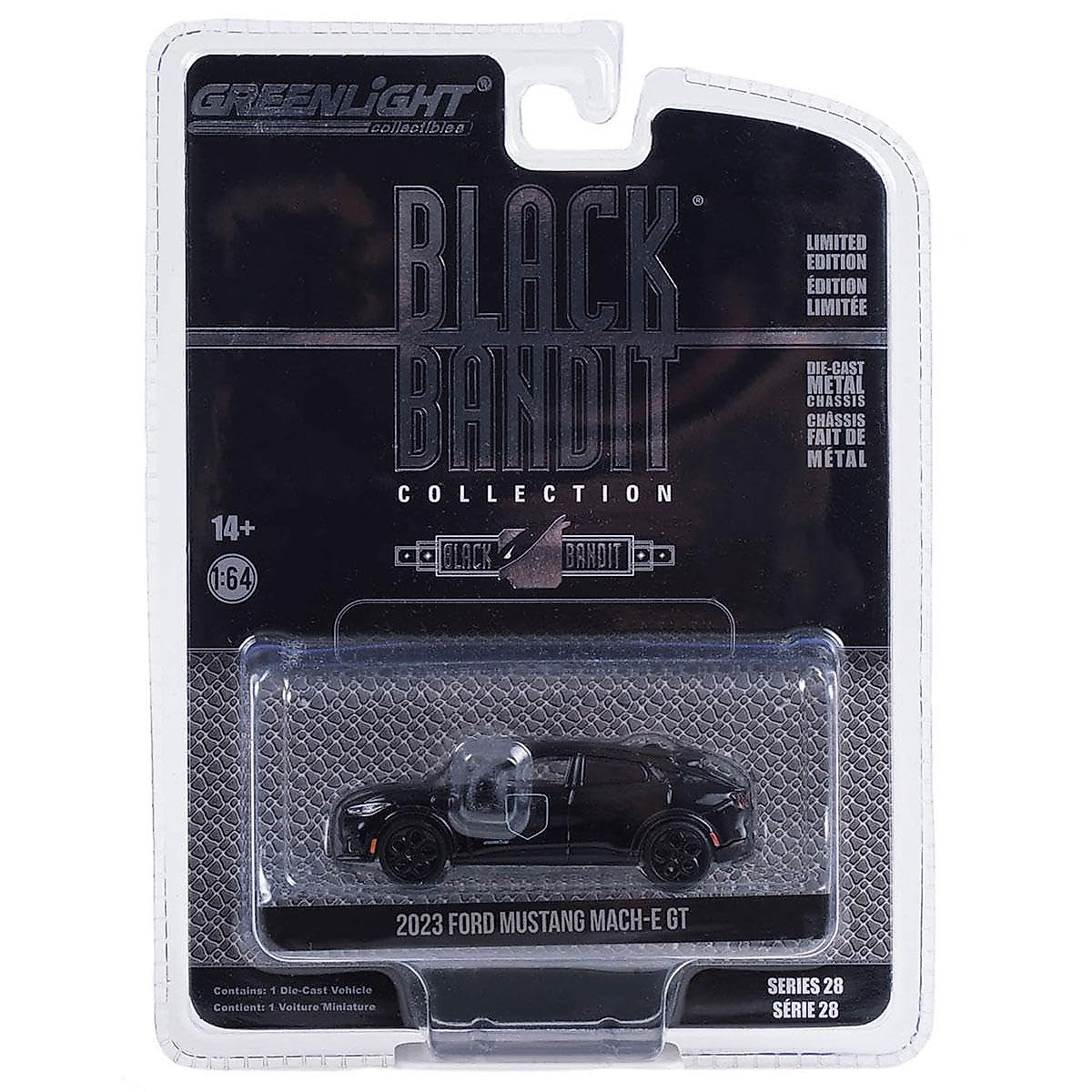 Greenlight 1/64 2023 Ford Mustang Mach-E GT, Black Bandit Series 28 28130-F
