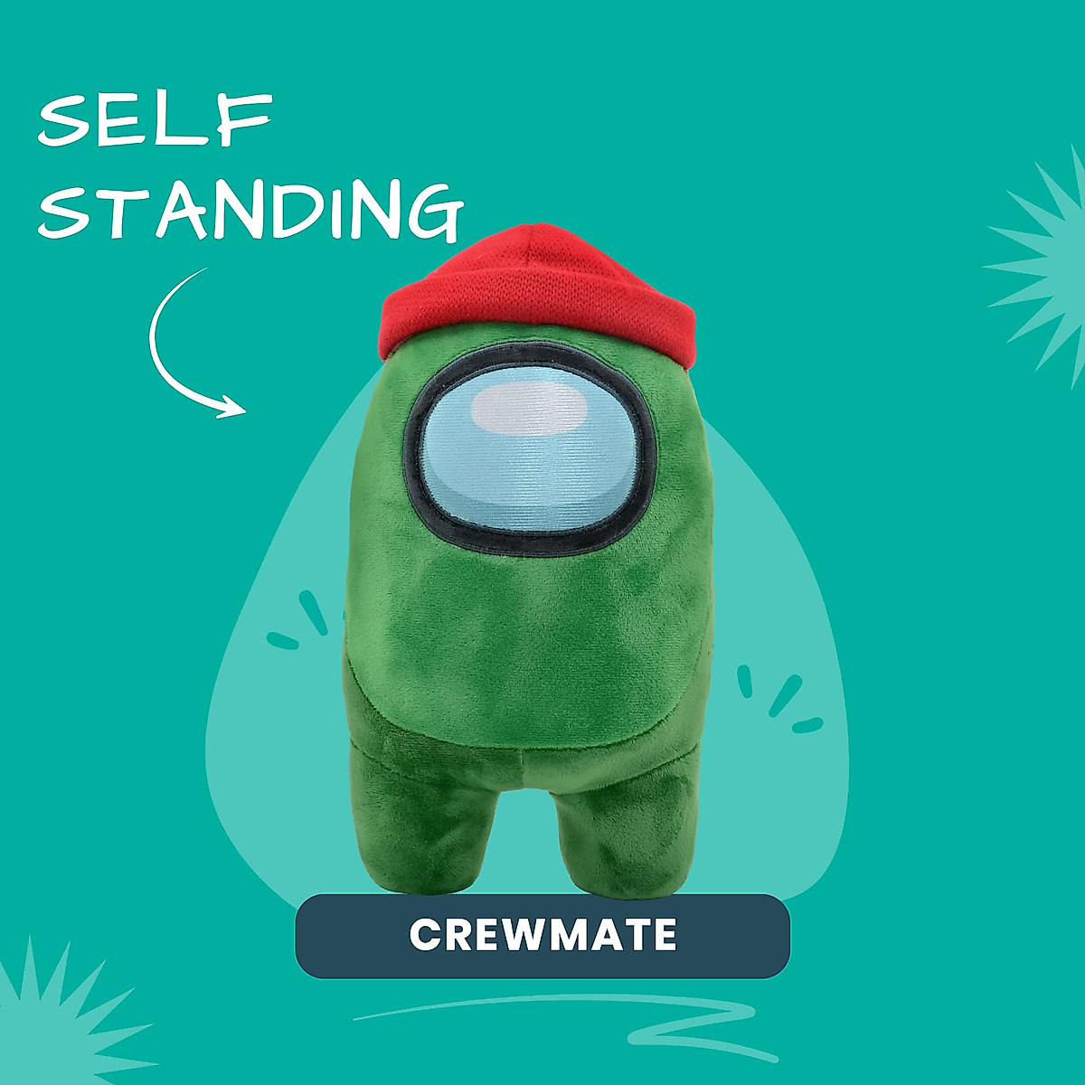 Among Us Official Toikido Yume 12" Plush w/Accessories 2 Pack,Red and Green,One Size,19463