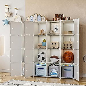 GIMTRR 8-Cube Closet Organizer, White, Portable Storage System, 30 x 30 x 30cm