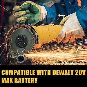 Angle Grinder Compatible with DeWalt 20V MAX Battery, Cordless Angle Grinder, 7000 RPM Brushless Motor, 3 PCS 4-1/2" Blades for Cutting, Griding, Polishing, etc. (Battery NOT Included)
