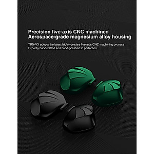 FEDAI TRN VX in Ear Earphone, 1DD+6BA Hybrid Driver 10mm Dual-Magnet DD HiFi in-Ear Earphones,Hybrid Driver HiFi in Ear Monitor with Magnesium Alloy Housing 0.75mm 2 Pin Cable (Without Mic, Green). …
