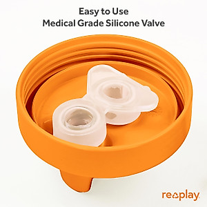 Re-Play Made in USA 10 Oz. Sippy Cups for Toddlers, Pack of 6 - Reusable Spill Proof Cups for Kids, Dishwasher/Microwave Safe - Hard Spout Sippy Cups for Toddlers 3.13" x 6.25", Multicolored