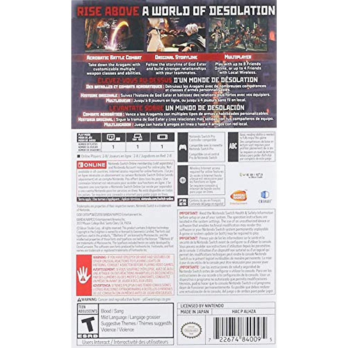 GOD EATER 3 - Nintendo Switch