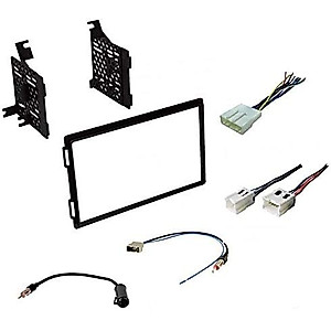 Premium Car Stereo Install Dash Kit, Wire Harness, and Antenna Adapter to Install an Aftermarket Double Din Radio for Select Nissan Vehicles - See Compatible Vehicles Below