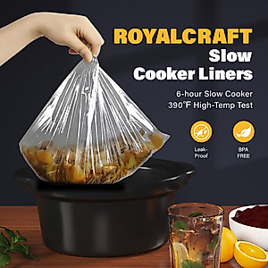 Sunvivi Slow Cooker with 10 Cooking Liners, Triple Slow Cooker Buffet Server 3 Pot Food Warmer for Parties with 3 Spoons ＆ Lid Rests,Adjustable Temp, Total 4.5 QT