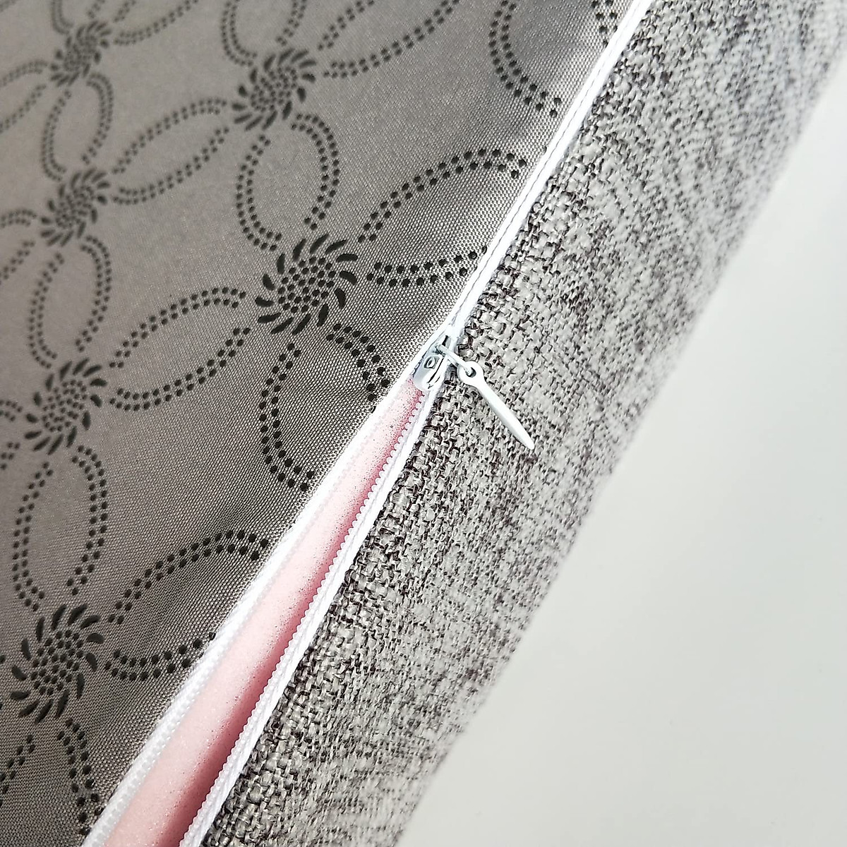 SINCERE Custom Cushion Cover with Zipper Indoor/Outdoor, Cut to Size Non-Slip Removable Replacement Seat Cover for Window Bench Pad, Floor Pillow, Patio Furniture Cushion Cover, No Insert