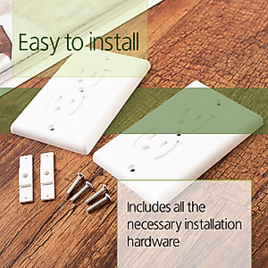 Bates- Self Closing Outlet Covers, 2 Pack, Sliding Outlet Covers, Outlet Cover, Outlet Covers Baby Proofing, Baby Outlet Cover, Baby Proofing Outlet Cover, Plug Covers for Electrical Outlets