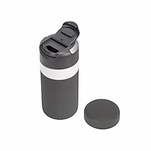 W&P Porter Drink Through Lid for Insulated Water Bottles, Leak-Proof, Carrying Handle, BPA Free, Charcoal