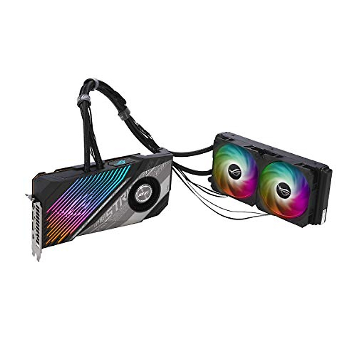 ASUS ROG Strix LC AMD Radeon™ RX 6800 XT OC Edition Gaming Graphics Card (PCIe 4.0, 16GB GDDR6, HDMI 2.1, DisplayPort 1.4a, Full-Coverage Cold Plate, 240mm Radiator, 600mm tubing, GPU Tweak II)
