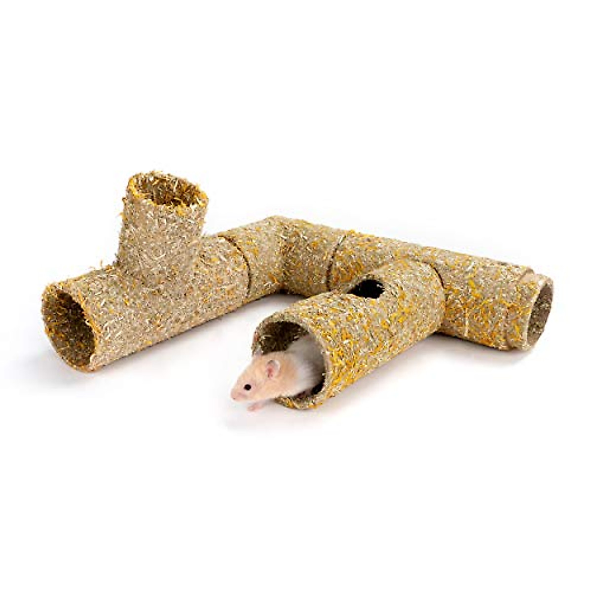 Niteangel Creative & Composable Hamster Tunnel - DIY & Build Unique Tube Burrow as Hideout for Small Sized Animals Like Hamsters Mouse Gerbils Mice (Tunnel)