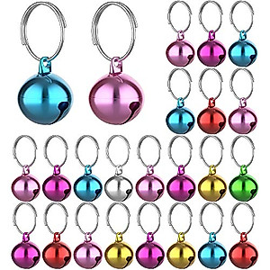 Outus 24 Sets of Cat Bells for Cat and Dog Collar Loud Pendant Pet Cat and Dog Bell Pet Pendant Accessories (Mixed Color)