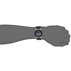 Casio AE-2000W-1AVCF Men's AE2000W-1AV Silver-Tone and Black Multi-Functional Digital Sport Watch