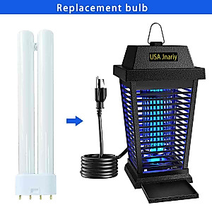 USA Jnariy Bug Zapper Replacement Light Bulb for 18W Insect Attracting Lamp 4-Pin Base H Shaped Twin Tube Bulb for Outdoor Mosquito Zapper Fly Traps Outdoor