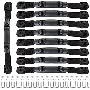 8 PCS Kayak Handles Replacement Kayak Carry Handles with Hardware Black Canoe Boat Side Mount Carry Handles with Screws, Canoe Accessories for Ocean Lifetime Pelican Kayaks Boat Suitcase Luggage
