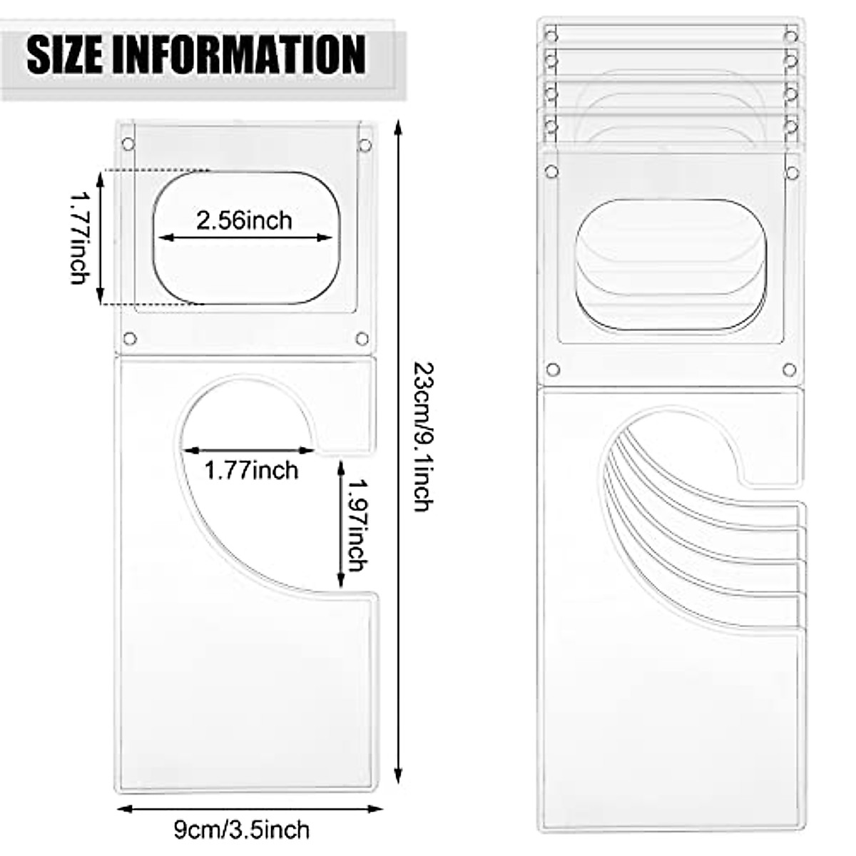 Closet Dividers Plastic Closet Dividers for Hanging Clothes Transparent Rectangle Clothing Rack Size Dividers, Organize Clothes (6 Pack)