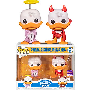 Funko Disney Pop! Donald's Shoulder Angel & Devil Vinyl Figure Set 2022 Wondrous Convention Exclusive MULTI NONE