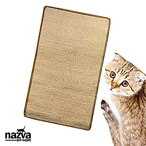 Cat Scratcher Mat Sisal Large Scratching Rug - 32” x 17” - Natural Grinding Claws, Sleeping Floor Mat - No Velcro
