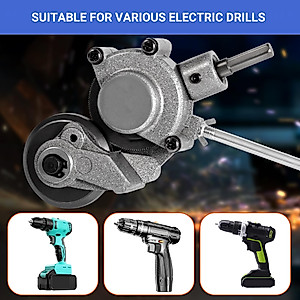 Tyimble Upgraded Sheet Metal Shear for Efficient 20-30 GA Flat Metal Cutting – Multi-Functional Electric Drill Attachment, Durable Design for DIY Projects & Professional Use.
