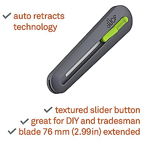 Slice 10560 3" Extra Long Insulation Foam Tool, Designed for Foam Cutting, Finger Friendly, Ceramic Blade, Automatically Retracts