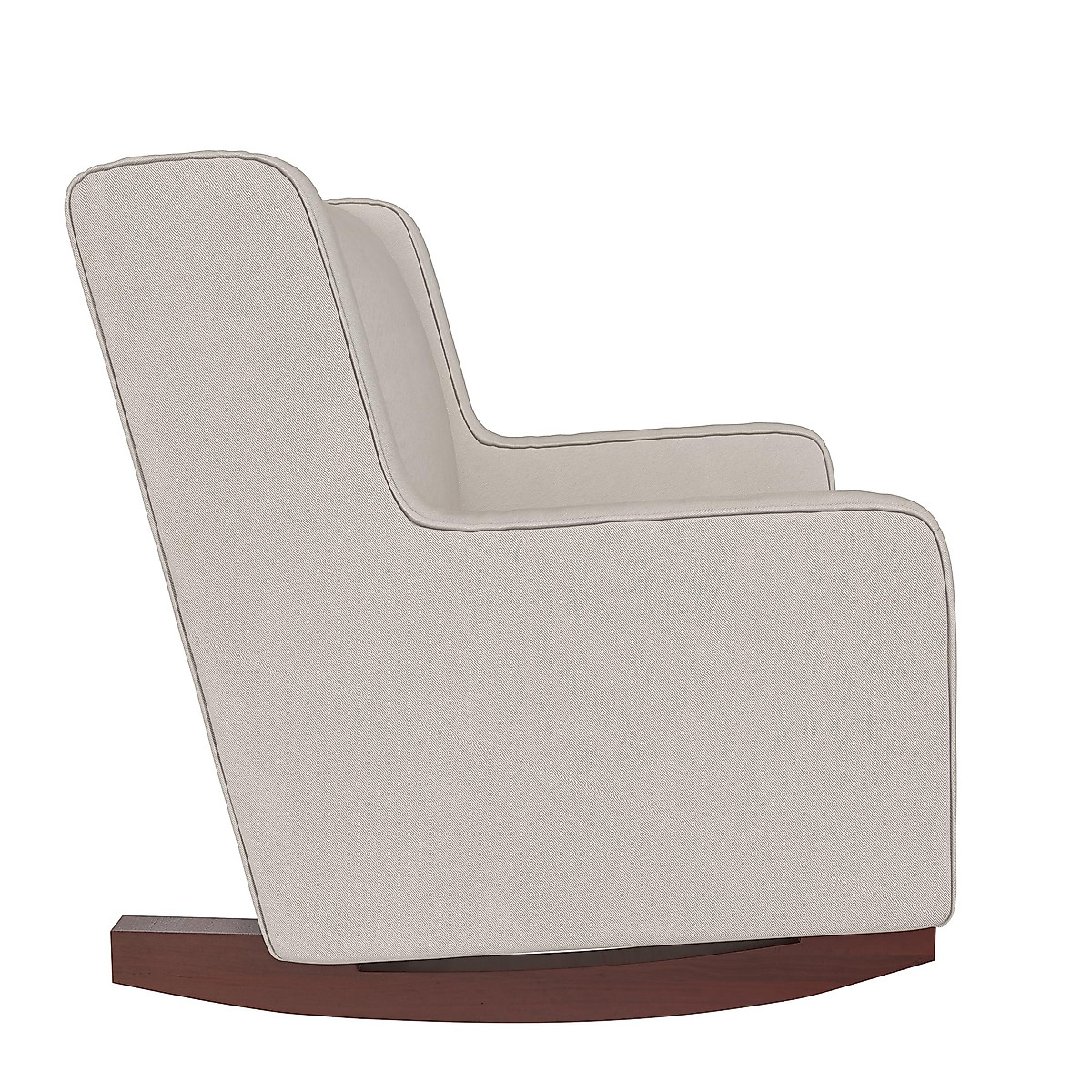 Baby Relax Hadley Upholstered Double Rocker Chair, Beige Microfiber