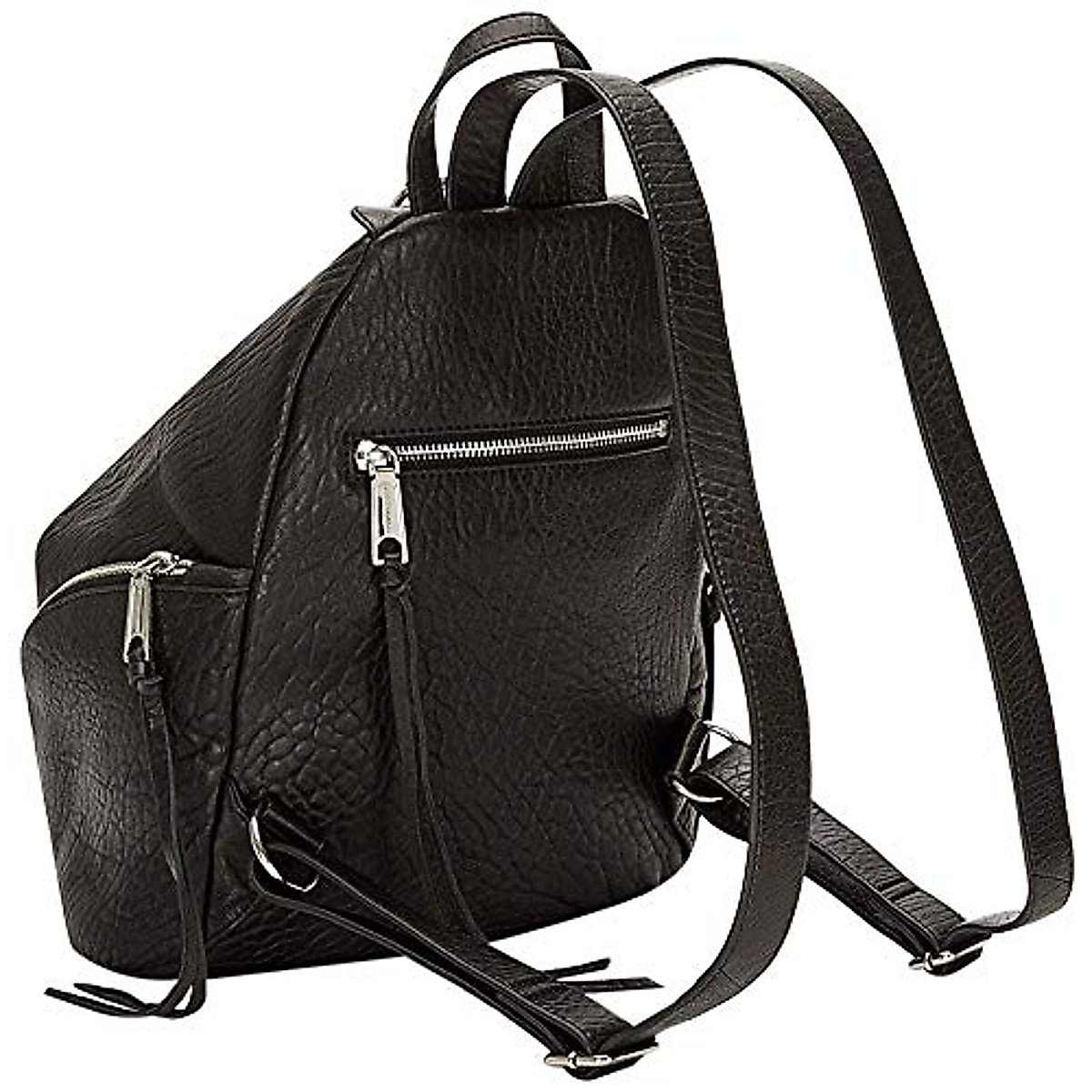 Rebecca Minkoff womens Julian Backpack Backback, Black With Silver, One Size US