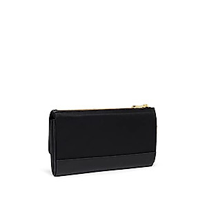 TUMI Voyageur Travel Wallet - Premium Women's Travel Wallet - Stain & Water Resistant - Black & Gold Hardware
