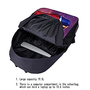 GLOOMALL 17 Inch Spiderman Backpack Kids School bag Travel Bag (Red and black spiderman)