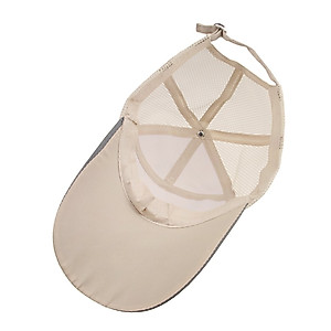 FakeFace Adults Fast Dry Large Long Brimmed Baseball Golf Cap Outdoor Sports Fishing Anti-UV Sun block Protection SunHat Sunbonnet Adjustable Mesh Cap Hat,Camel,Adjustable