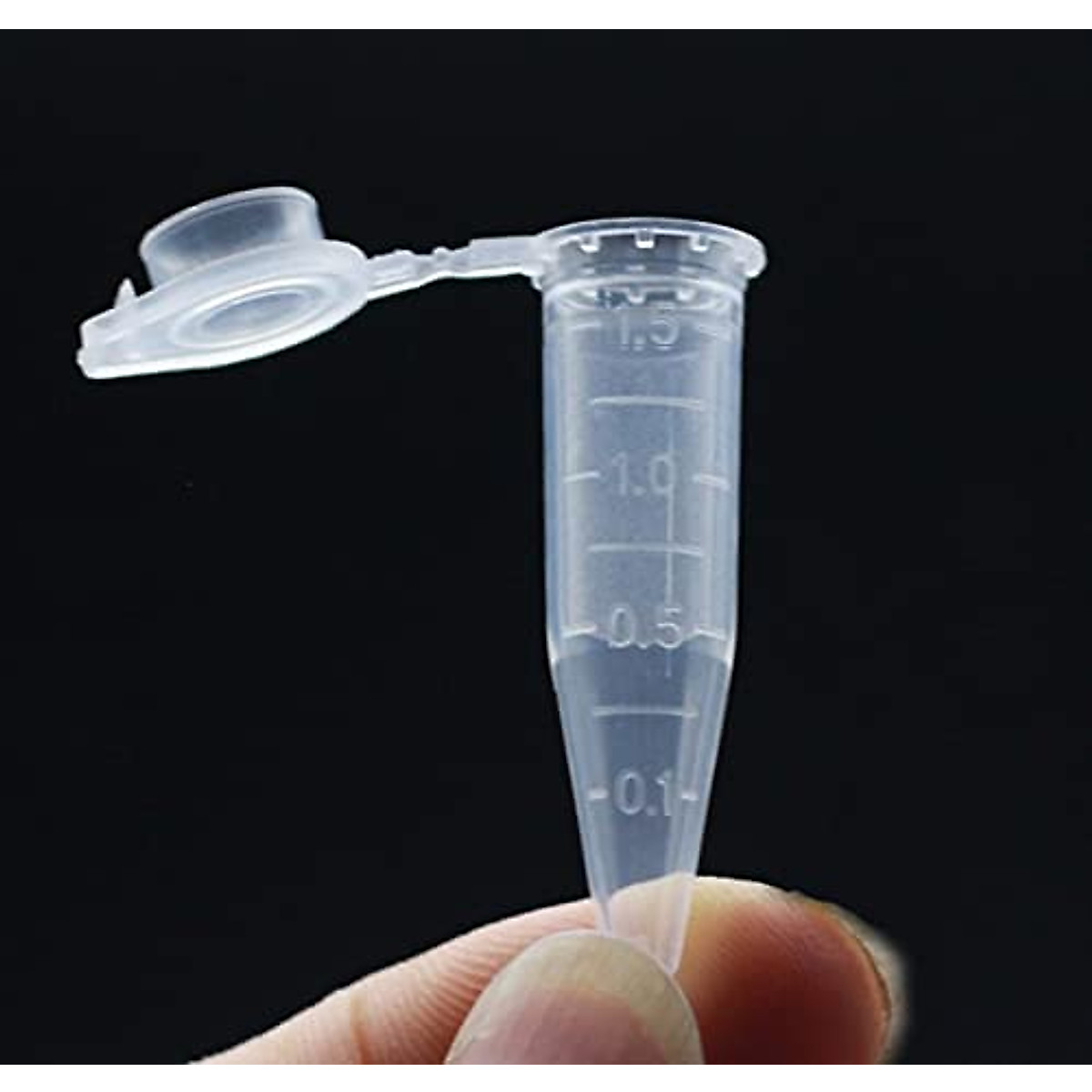 EORTA 500 PCS 1.5 ML Conical Test Tubes Polypropylene Cryovial Tubes with Snap Cap Bulk Clear Graduated Tube Bottles Sample Vial Container for Science, Labs, Crafts