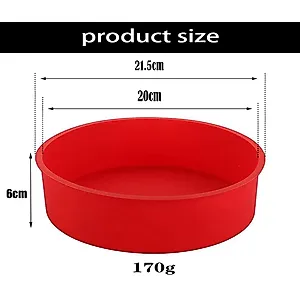 2pcs 8 Inch Silicone Cake Pan for Baking, Round Cake Molds Silicone Baking Pan Non-Stick Quick Release Suitable for Cheesecake Chocolate Cake Brownie Cake puddings
