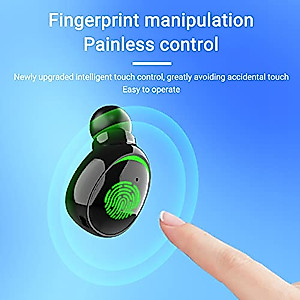 Wireless TWS Earbuds Earphones - Bluetooth 5.1 in-Ear Sports Headphones, IPX5 Waterproof, Finger Control, LED Digital Display Headset with Microphone & Charging Case