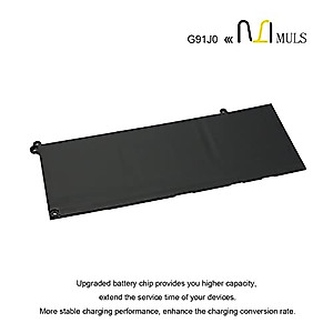 MULS G91J0 41Wh Laptop Battery for Dell Inspiron 13 5310 14 5410 14 Plus 7420 15 3510 3511 5510 16 5625 14 5410 2-in-1 Latitude 3320 3330 Vostro 5620 13 5310 14 3420 15 3510 V6W33 Laptop ​3467mAh