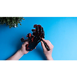 AZERON Cyborg Gaming Keypad – One Handed for PC – with Analog Thumbstick and 29 Programmable Keys – 3D Printed Customized – for Righties (Galaxy Purple)