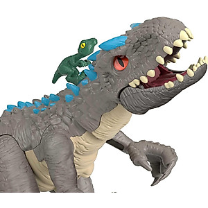 Fisher-Price Imaginext Jurassic World Dinosaur Toy Thrashing Indominus Rex Figure Set for Pretend Play Preschool Kids Ages 3+ Years