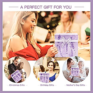 Birthday Gifts for Women Bath and Body Works Gifts Set for Women Spa Gifts Baskets for Women Bubble Bath for Women Lavender Gifts for Women,Mom,Her,Sister,Wife,Auntie Wine Tumbler Purple Womens Gifts