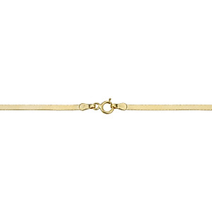 Kooljewelry 10k Yellow Gold Herringbone Chain Necklace (2.2 mm, 20 inch)
