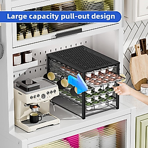 Simple Trending 5-Tier Coffee Pod Holder for K-Cup, 160 Pod Pack Capacity Rack, Metal, Black