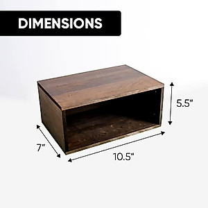 Cub River Enterprises Floating Nightstand | Wall Mounted Nightstand, Wood Bedside Shelf and Floating Nightstands for Bedrooms - Handmade Floating Table or End Table (10.5”D x 7”H x 15.5”W)