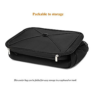 MOYAQI Large Soft Sided Picnic Cooler Bag 26L Insulated Leak Proof for 40 Cans of Beverage or Beer Storage, Collapsible Cooler Lunch Bag for Camping, Lunch, Beach, Picnic, Road Trips, Shopping, Travel