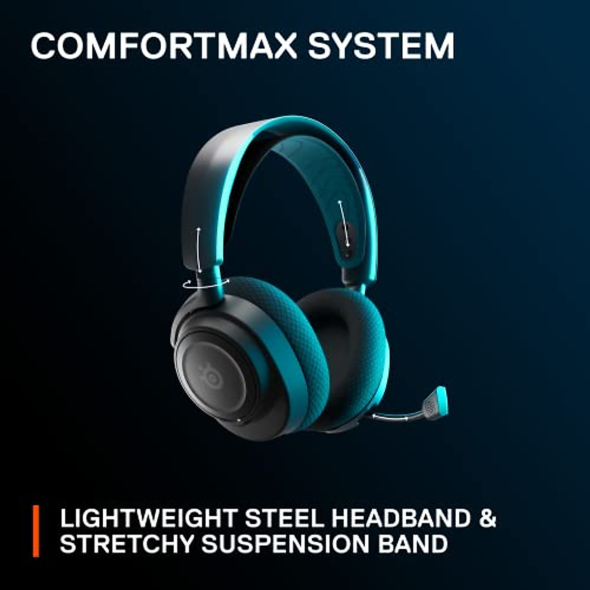 SteelSeries Arctis Nova 7P Wireless Multi-Platform Gaming Headset — Neodymium Magnetic Drivers — 2.4GHz + Bluetooth — 38Hr USB-C Battery — Gen2 AI Mic — PlayStation, PC, Switch, VR, Mobile - Black