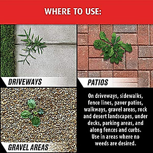 Ortho GroundClear Year Long Vegetation Killer Refill - Visible Results in 1 Hour, Kills Weeds and Grasses to the Root, Up to 1 Year of Weed and Grass Control, 1.33 gal.