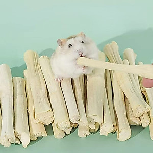 Sweet Bamboo Chew Sticks for Rabbits, Bunny Molar Treats Snack for Small Animals Hamster Chinchilla Guinea Pigs Rabbit Squirrel Natural Teeth Grinding Toys (500g/1.1lb)