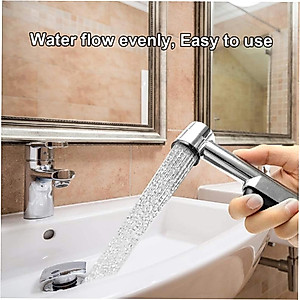 [Premium Chrome-Plated Handheld Bidet Sprayer for Toilet - Convenient Portable Bidet Attachment Bathroom Washer Shattaf Adapter - ABS Bidet Nozzle Spray]-size1
