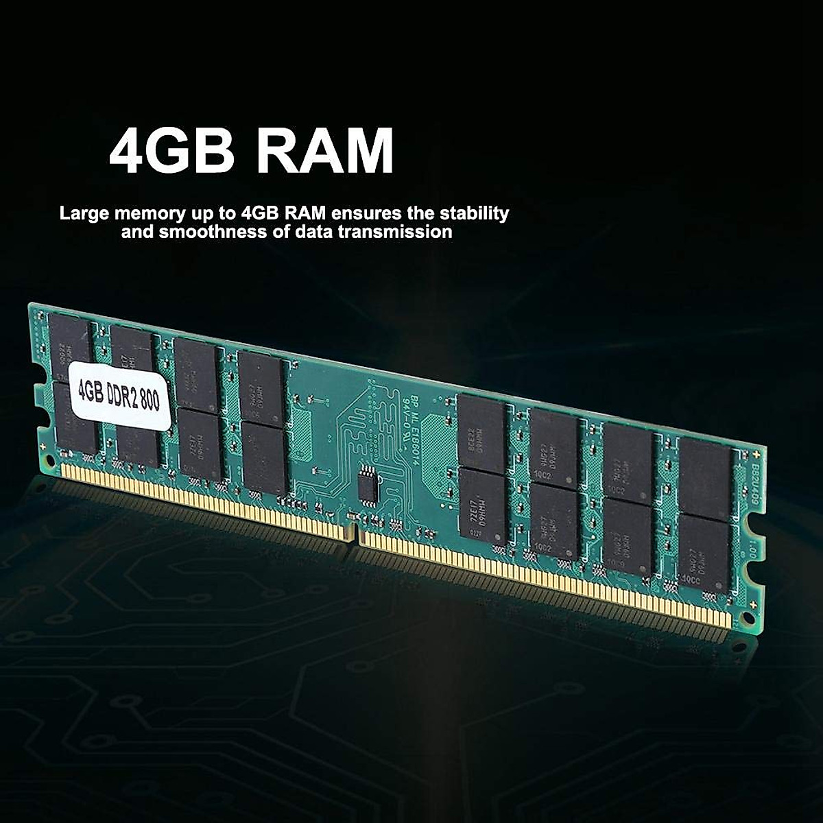 Zopsc DDR2 4GB RAM 800MHz Memory Module for AMD CPU Stable Fast Data Transmission 240PIN for High Anti-Interference and Antistatic for Desktop Computer, Plug and Play