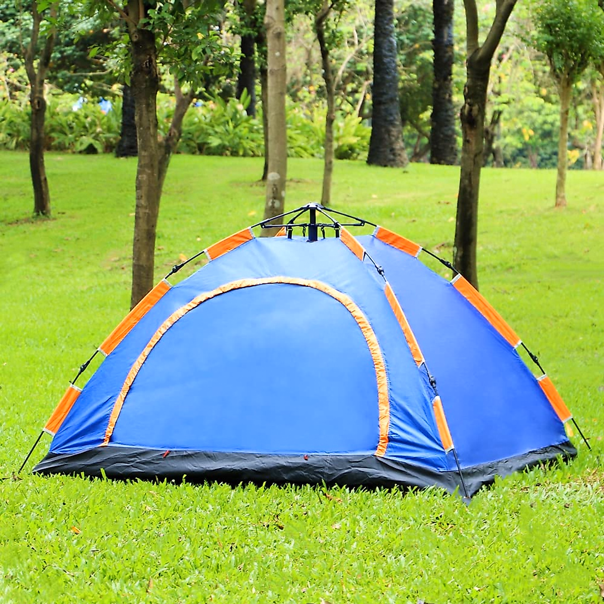 defdong Camping Pop up Tent 2 People, Waterproof and Windproof Family Tents for Camping, 2 in 1 for Outdoor & Travel, 60s Setup, Ventilated Windows, Portable Carry Bag