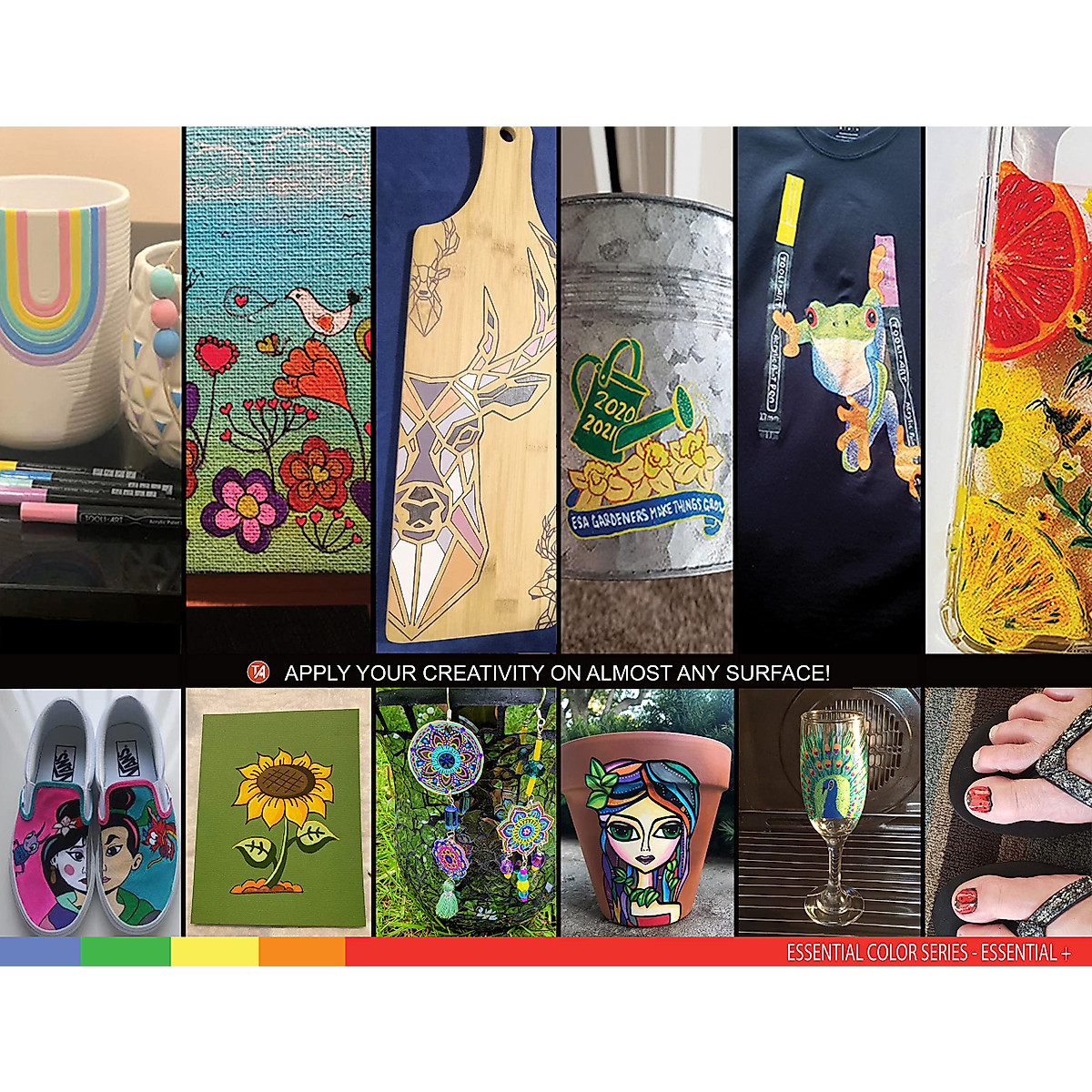 Acrylic Paint Markers Paint Pens Assorted Vibrant Markers for Rock Painting, Canvas, Glass, Mugs, Wood, Ceramic, Fabric, Metal, Ceramics. Non Toxic, Quick Dry, Multi-Surface, Lightfast (EXTRA FINE)