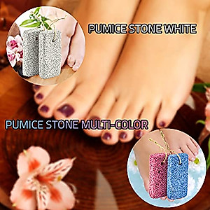 Pumice Stone - Callus Remover and Foot Stone Scrubber - Exfoliating Foot Stone Pumice Rock for Hard, Dry and Dead Skin on Heels, Body, Feet (Pack of 2) (White)