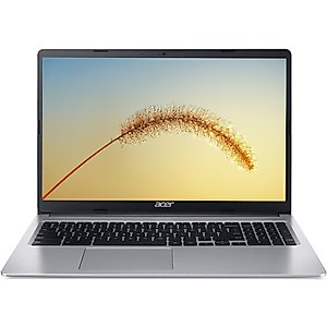 acer 15" IPS Anti-Glare Narrow Bezel Screen Chromebook, Intel Celeron N Processor Up to 2.76GHz, 4GB Memory, 64GB Storage, Numeric Keypad, Webcam, Bluetooth, Chrome OS, Pastel Silver (Renewed)